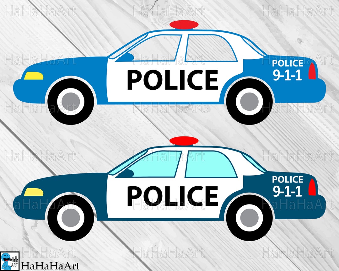 Police Cars - Clip Art / Cutting Files Svg Eps Dxf Png Jpg Digital ...