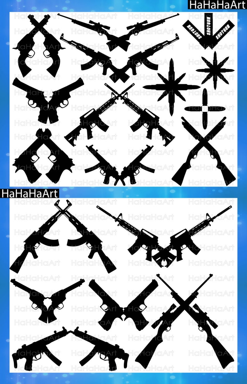 Designs Guns Monogram - Cutting Files Svg Png Jpg Eps Dxf Digital ...