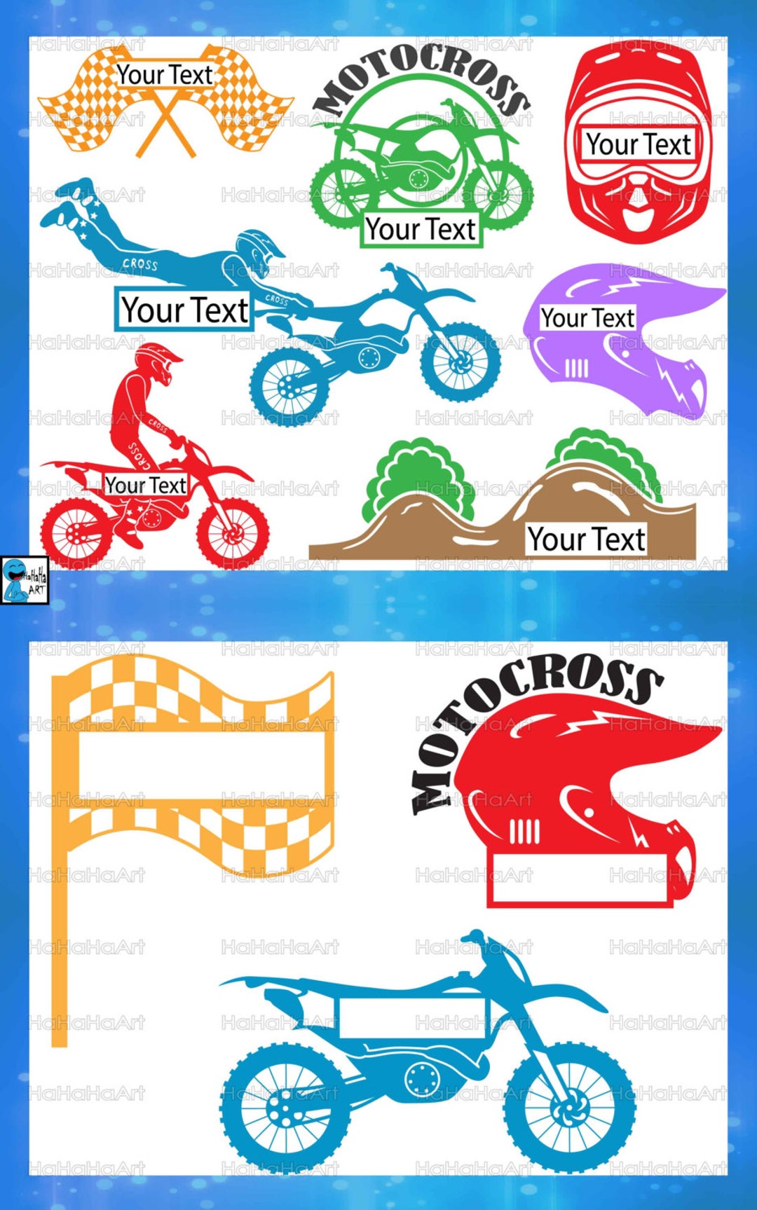 Split Motocross Monogram Color - Cutting Files Svg Png Jpg Eps Dxf ...