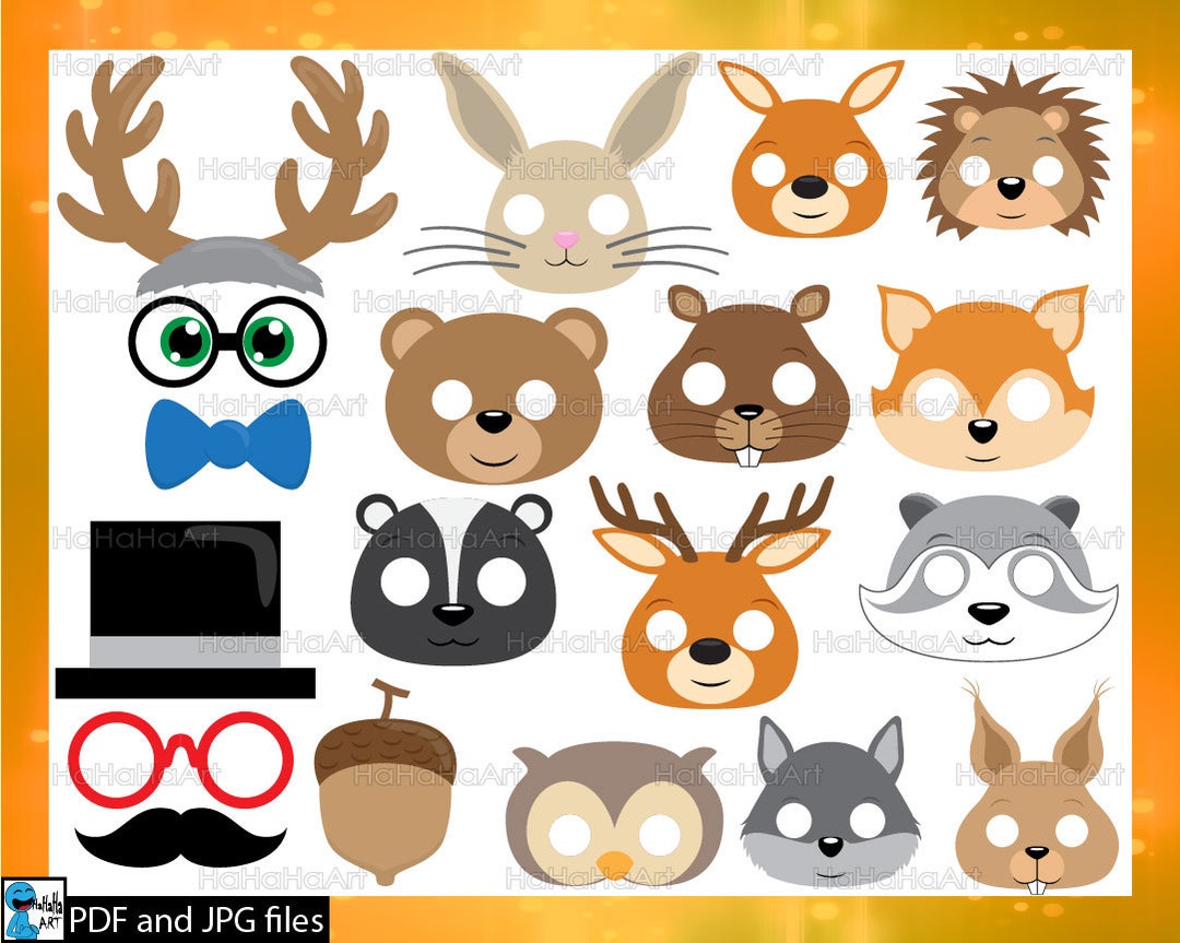 Forest Animals Props - Clipart PDF JPG Digital Graphic Design ...