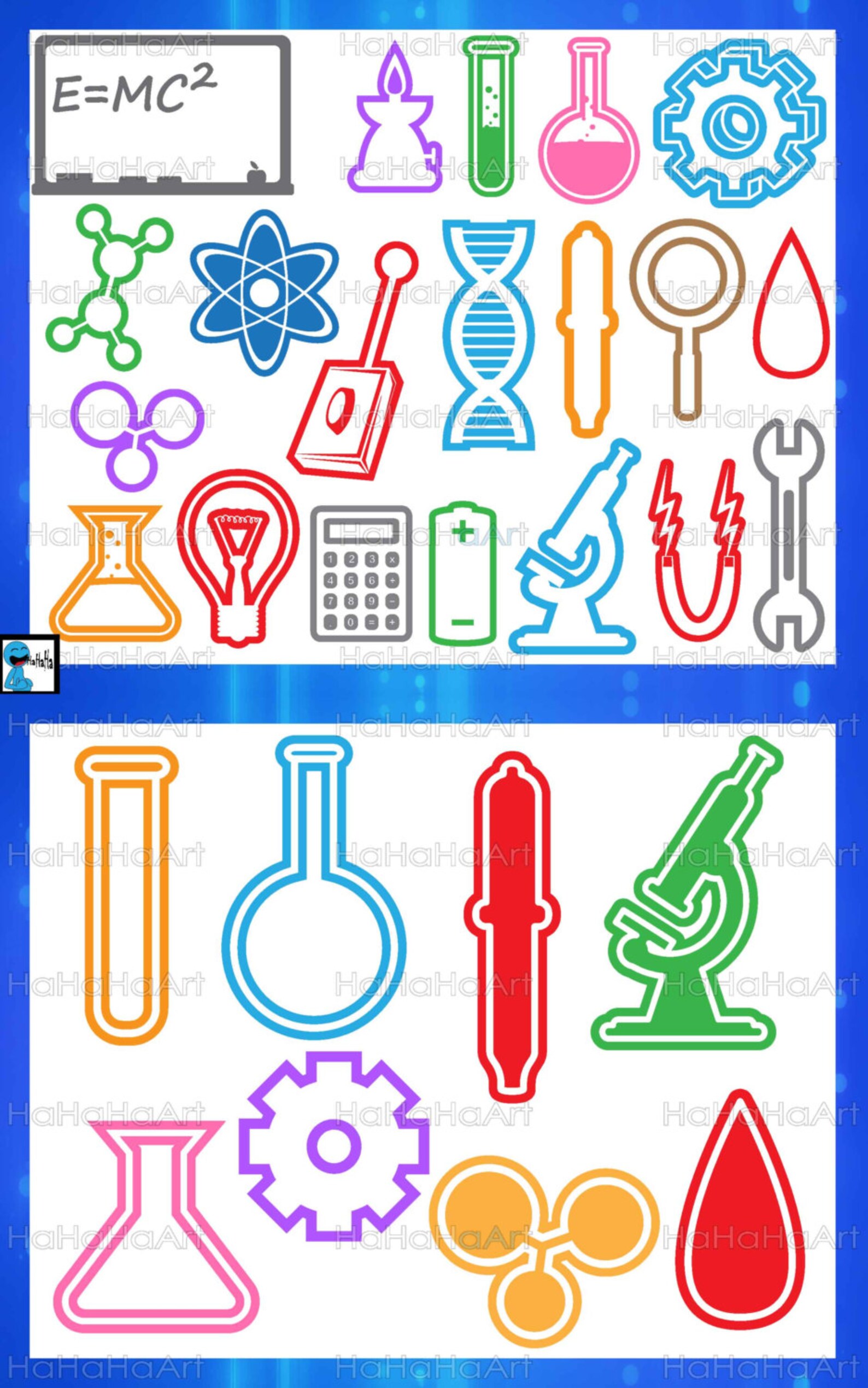 Cool Laboratory Color Monogram Cutting Files Svg Png Jpg Eps | Etsy