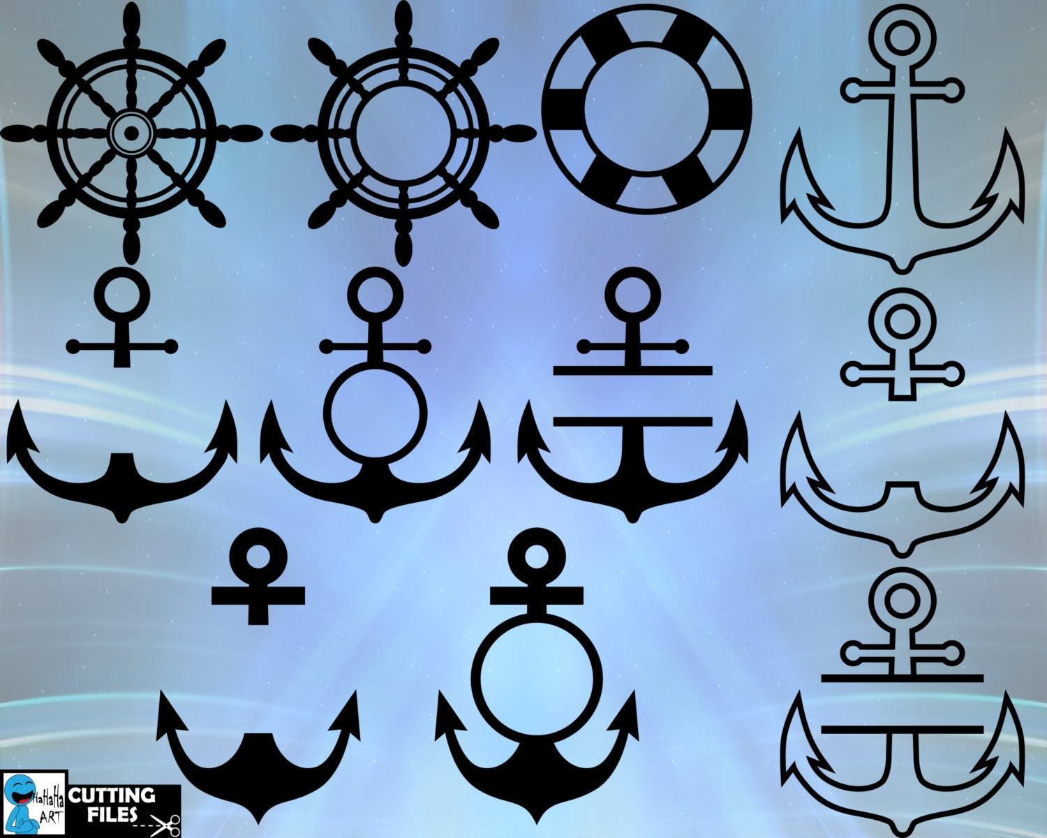 Anchor Ver.3 Digital Cutting Files Svg Eps Jpg Png Dxf Die - Etsy