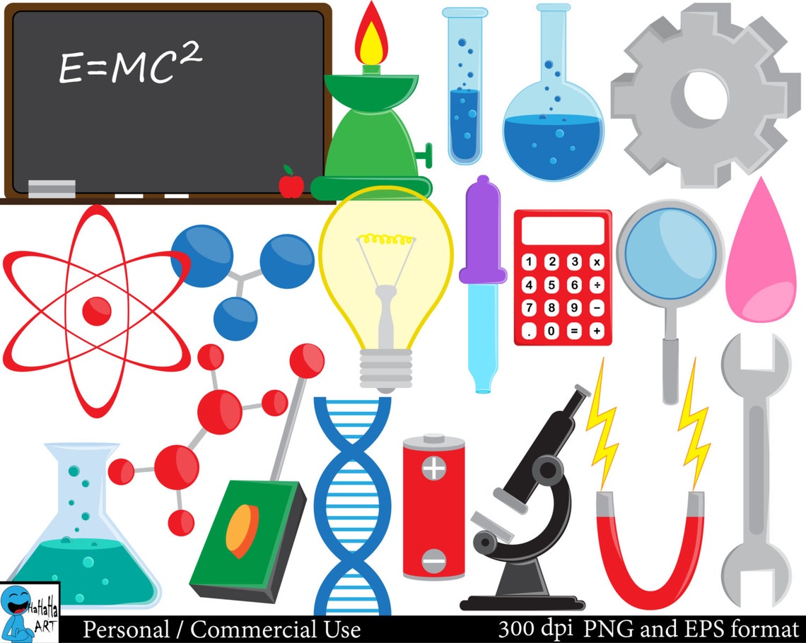 Laboratory Set Clipart Digital Clip Art Graphics Personal | Etsy