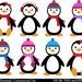 Penguins Set Clipart - Digital Clip Art Graphics, Personal, Commercial ...