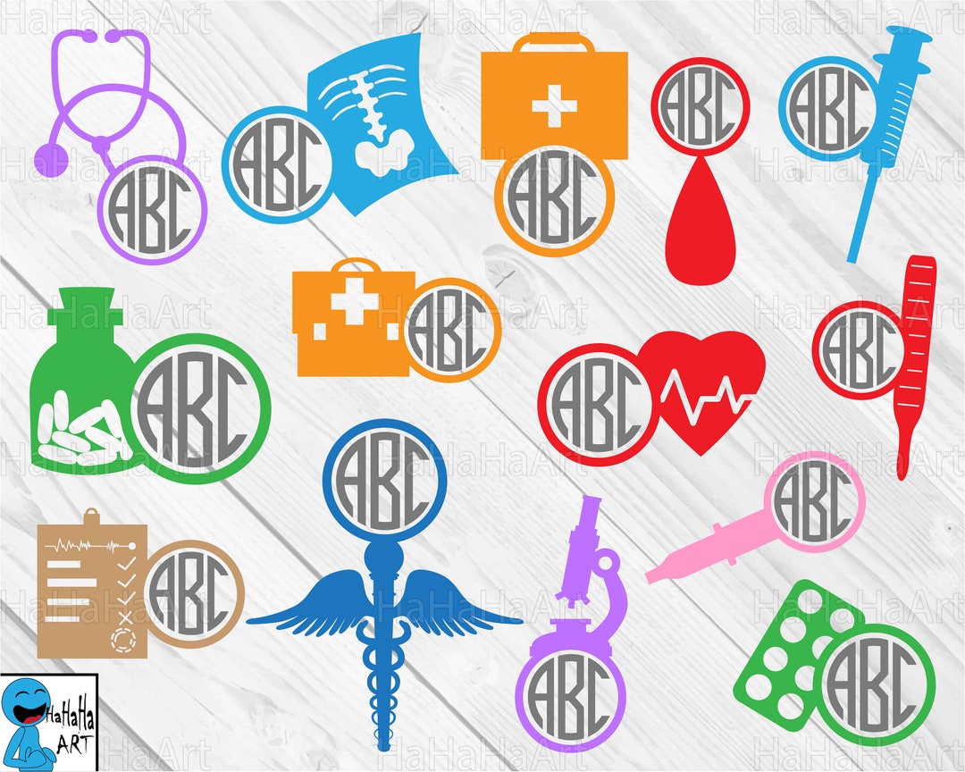 Doctor Monogram Digital Files Svg Png Jpg Dxf Graphic Design Personal ...