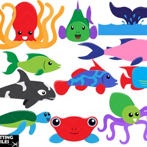 Under the Big Sea V1 - Digital Cutting Files SVG Eps Png Jpg Graphic ...