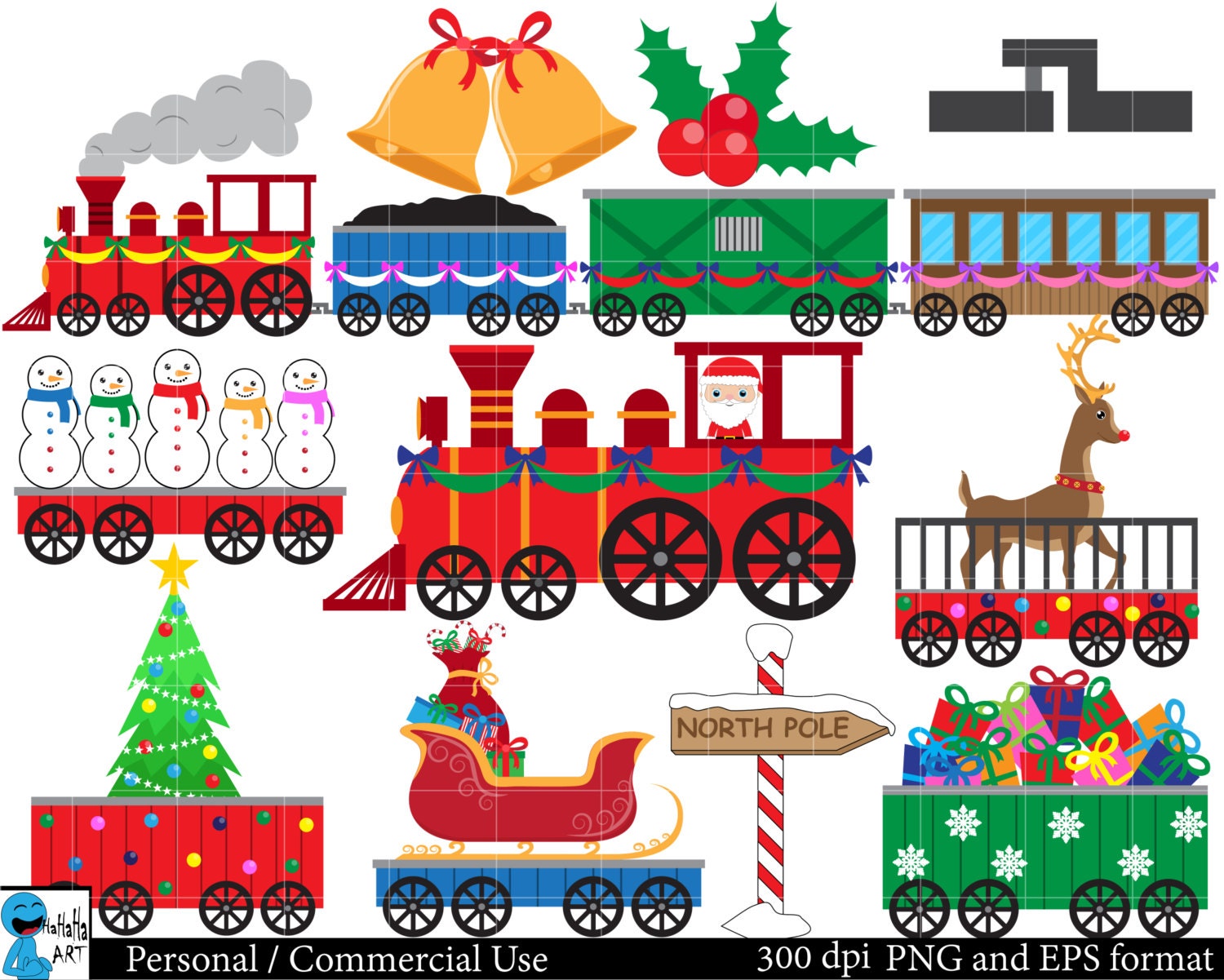 Christmas Train Clip Art Free