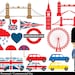 London UK Set Clipart Digital Clip Art Graphics, Personal, Commercial ...