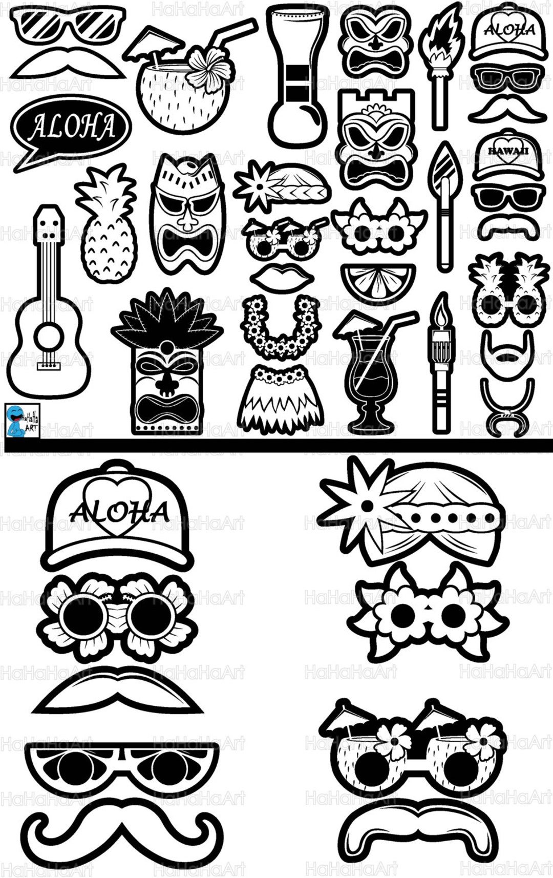 Hawaii Monogram SVG PNG JPG: Black Graphic Design (digital Download) - Etsy