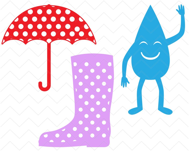 Monogram Funny Rain - Digital Cutting Files Svg Png Eps Jpg Dxf ...