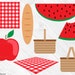 Picnic Clipart / Cutting Files Svg Png Jpg Dxf Eps Digital Graphic ...