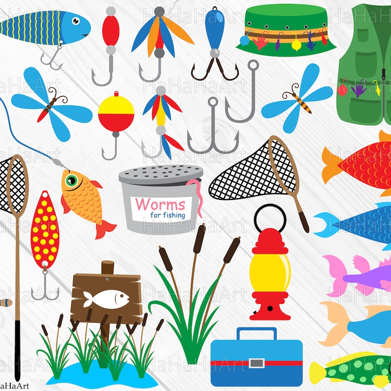 Cartoon Fishing Stickers - Etsy
