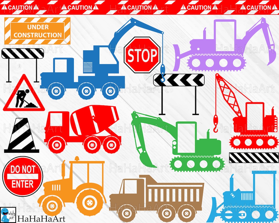 Construction Monogram V2 Clipart / Cutting Files Svg Png Jpg Dxf Eps ...