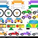 Race Cars V2 - Digital Clipart, Clip Art Graphics, Personal Use ...