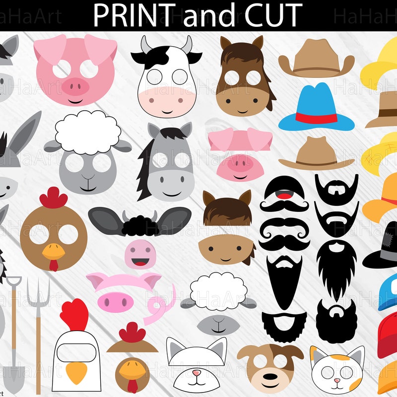 Farm Animal Mask - Etsy