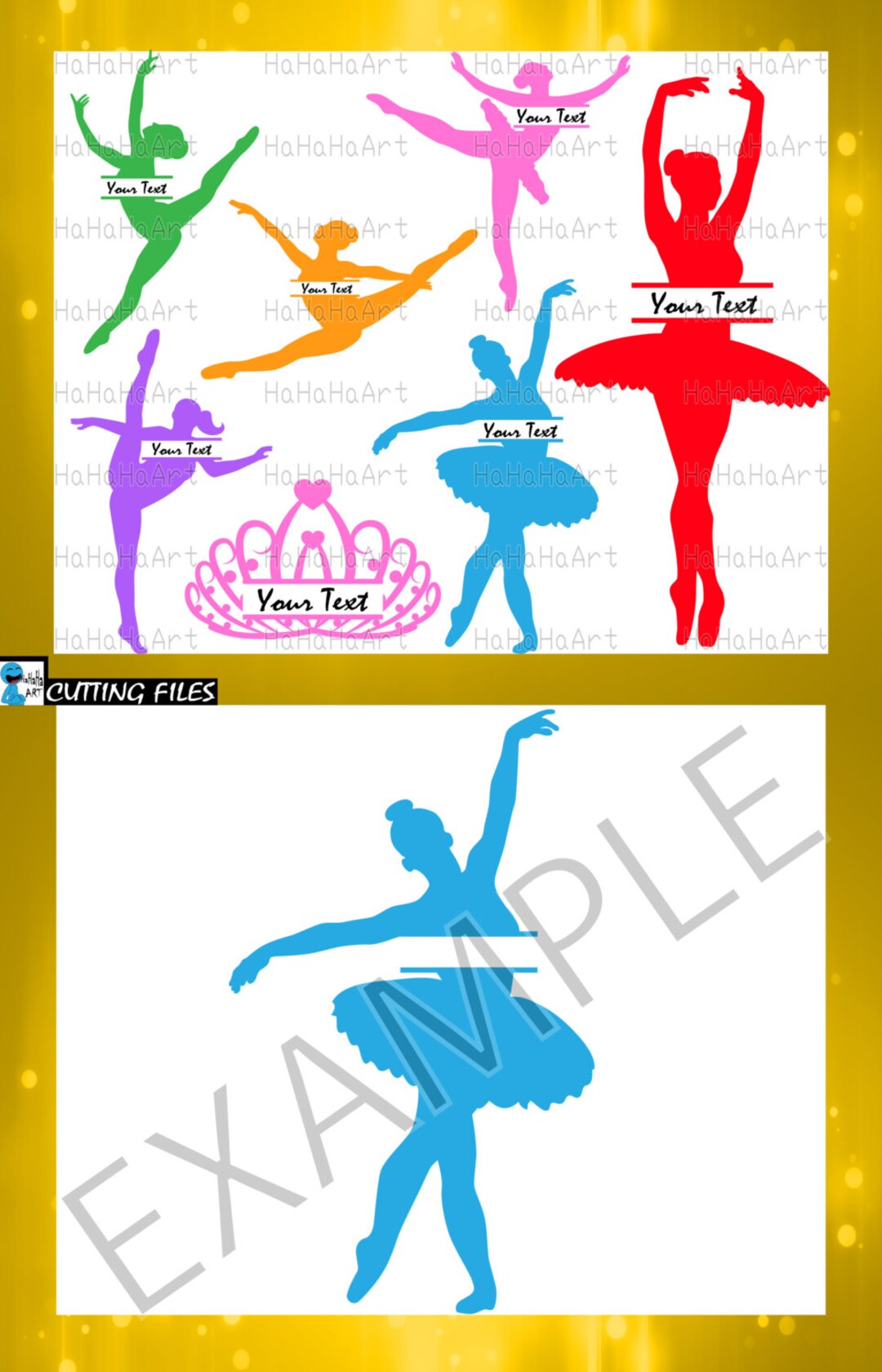 Ballet Girls - Split Monogram Color - Cutting Files Svg Png Jpg Eps Dxf ...