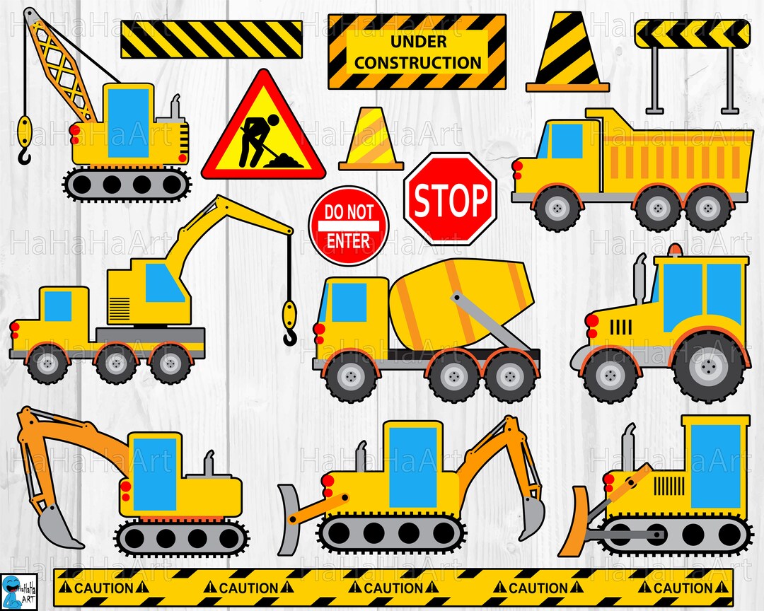 Construction - Clipart / Cutting Files Svg Png Jpg Dxf Digital Graphic ...