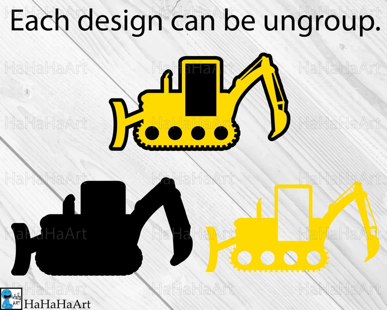 Construction Machines Clip Art / Cutting Files Svg Eps Dxf - Etsy
