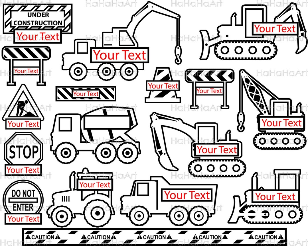 Split Construction Monogram Black - Cutting Files Svg Png Jpg Eps Dxf ...