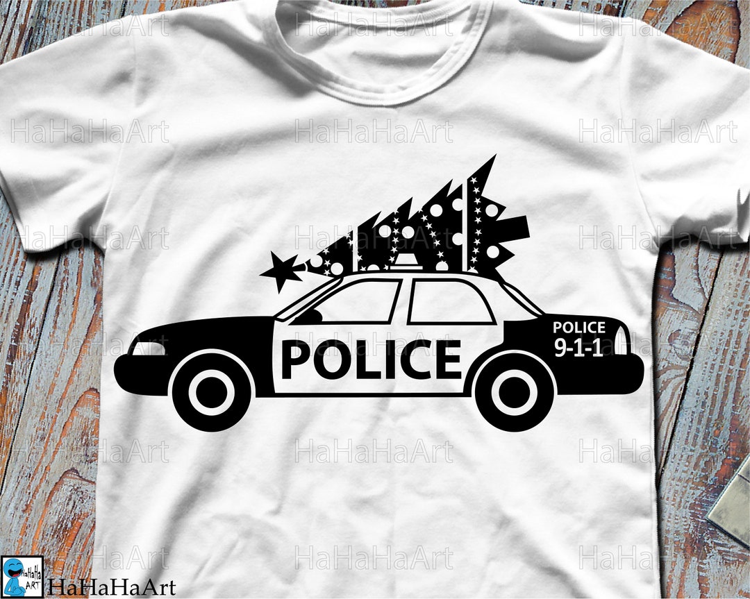 Christmas Police Car - Clip Art / Cutting Files Svg Eps Dxf Png Jpg ...
