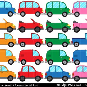 Cars Set Clipart - Digital Clip Art Graphics, Personal, Commercial Use ...