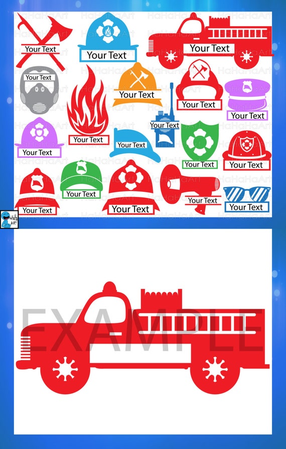 Fireman Monogram V1 Split Cutting Files Svg Png Jpg Eps Dxf - Etsy