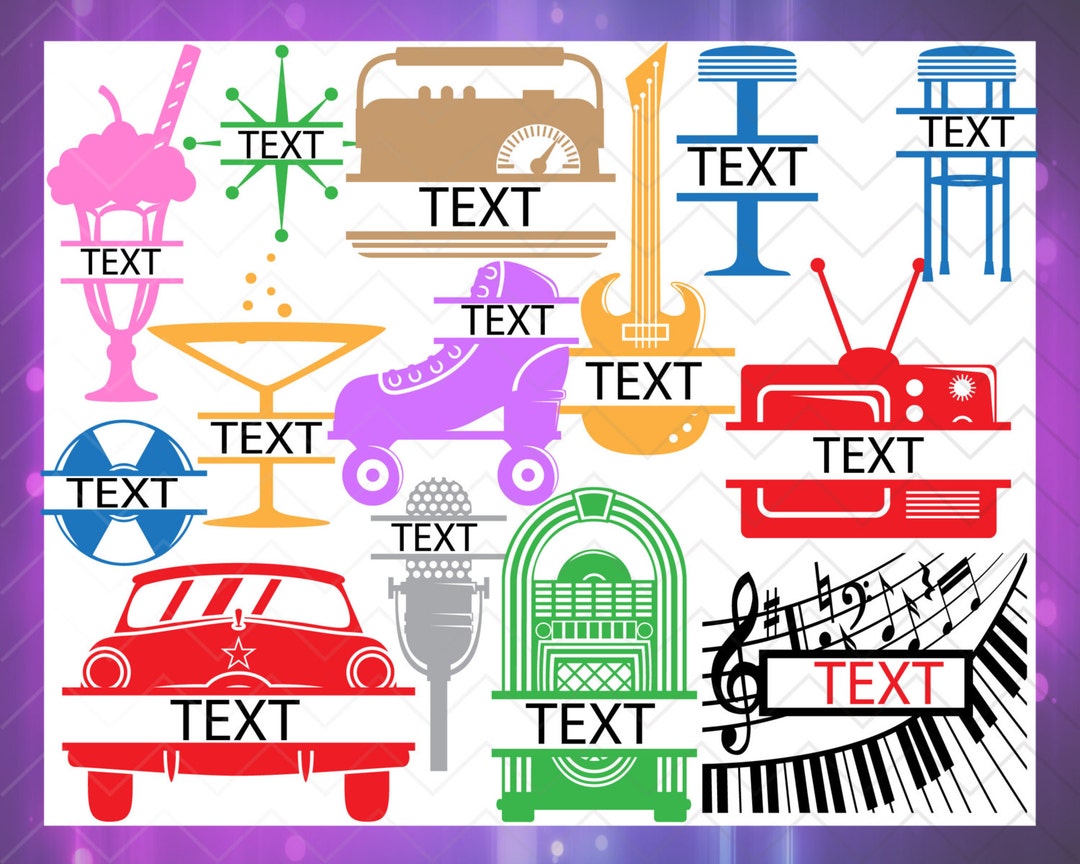 Split the 50s Are the Best Monogram - Cutting Files Svg Png Eps Jpg Dxf ...