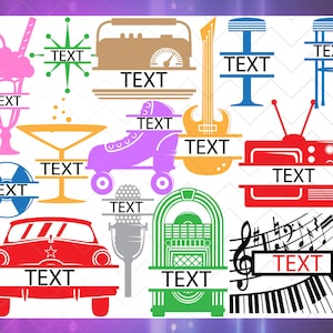 Split the 50s Are the Best Monogram - Cutting Files Svg Png Eps Jpg Dxf ...