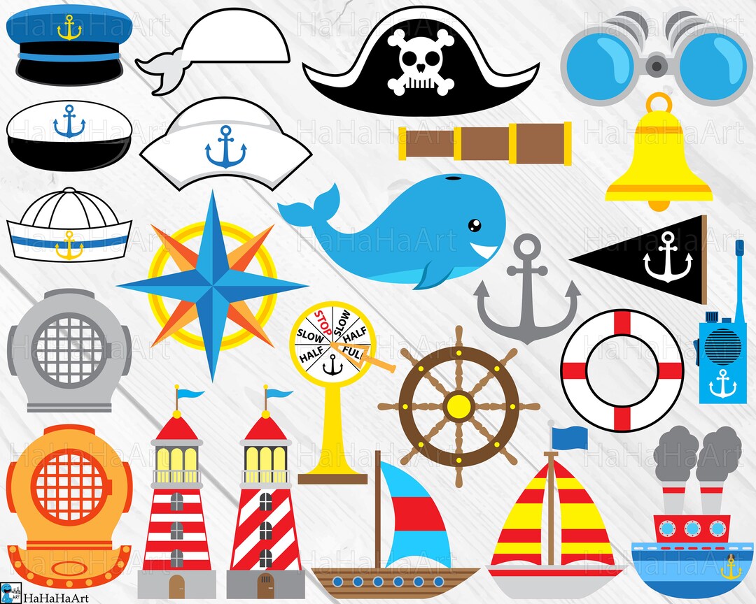 Nautical Clipart / Cutting Files Svg Png Jpg Dxf Eps Digital Graphic ...
