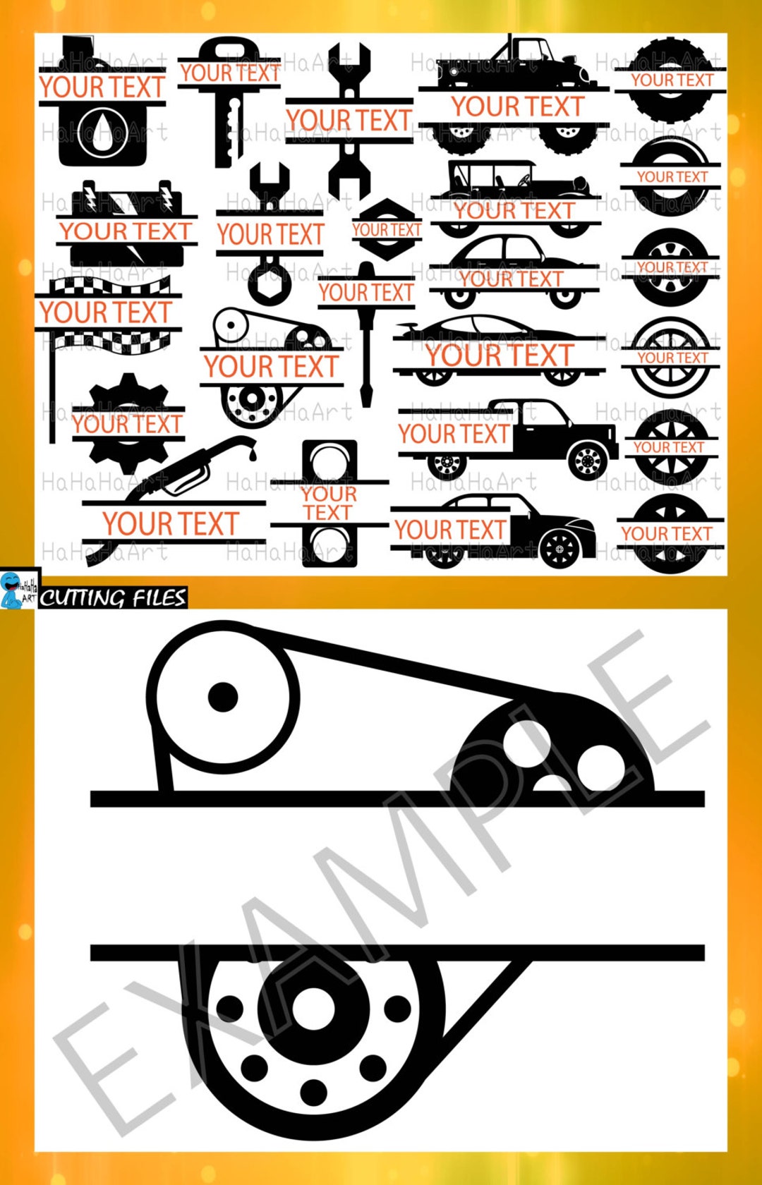 Split Cool Cars Monogram Black - Cutting Files Svg Png Jpg Eps Dxf ...
