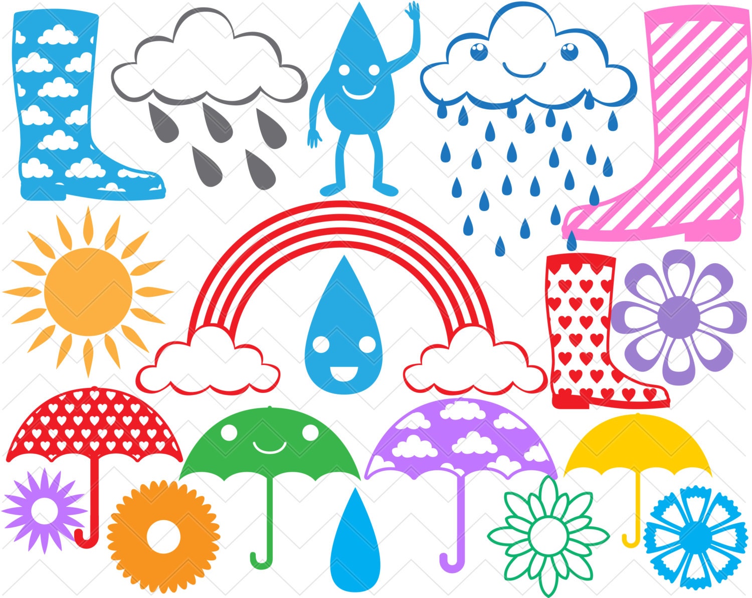 Monogram Funny Rain Digital Cutting Files Svg Png Eps Jpg - Etsy