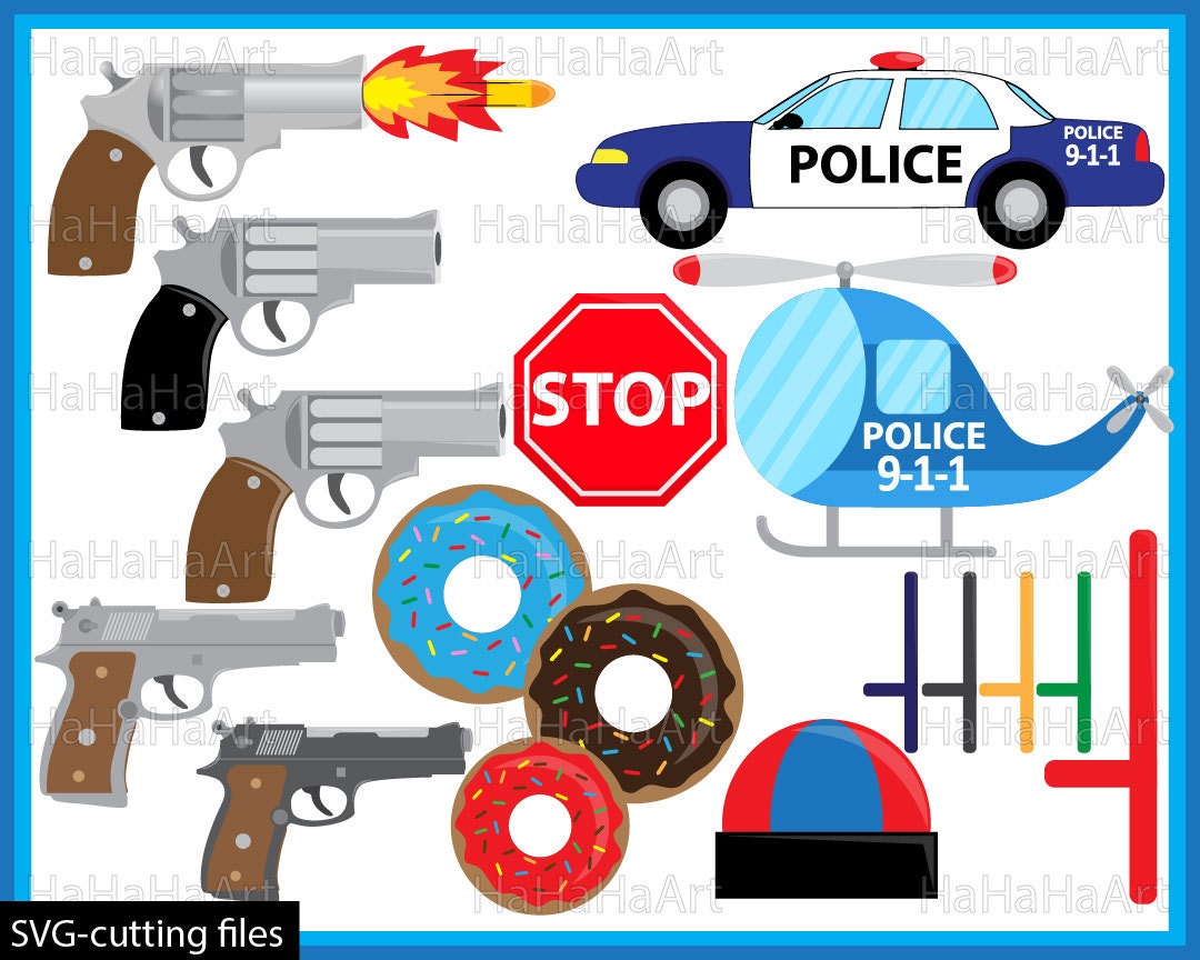 Many Props Police Cutting Files SVG JPG Digital Graphic - Etsy