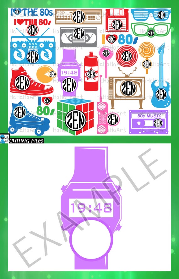 Craft Supplies & Tools Visual Arts 00755c I Love The 80s V2 Monogram ...