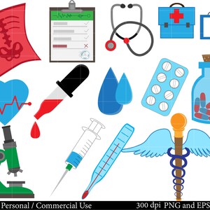 Medical Set Clipart - Digital Clip Art Graphics, Personal, Commercial ...