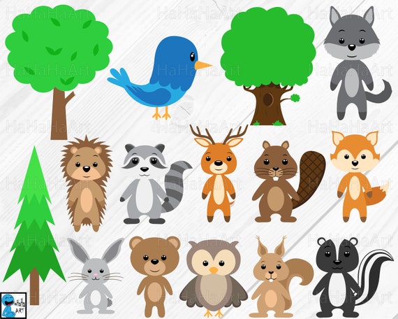 Forest Animals Clip art / Cutting Files svg png jpg dxf | Etsy