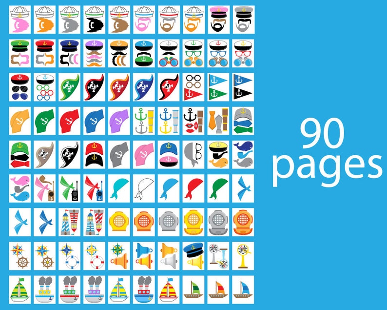 The Nautical Props Cutting Files SVG JPG Digital Graphic | Etsy