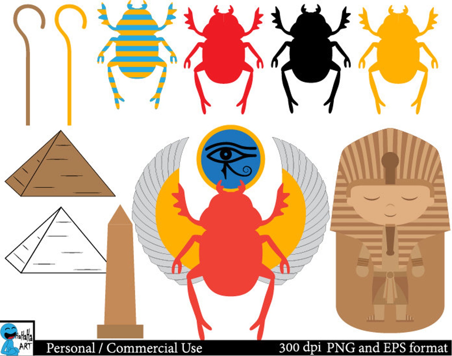 Egypt - Set Clipart - Digital Clip Art Graphics, Personal, Commercial ...