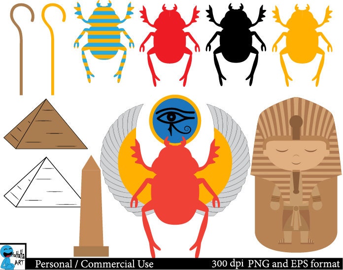 Egypt Set Clipart Digital Clip Art Graphics Personal | Etsy