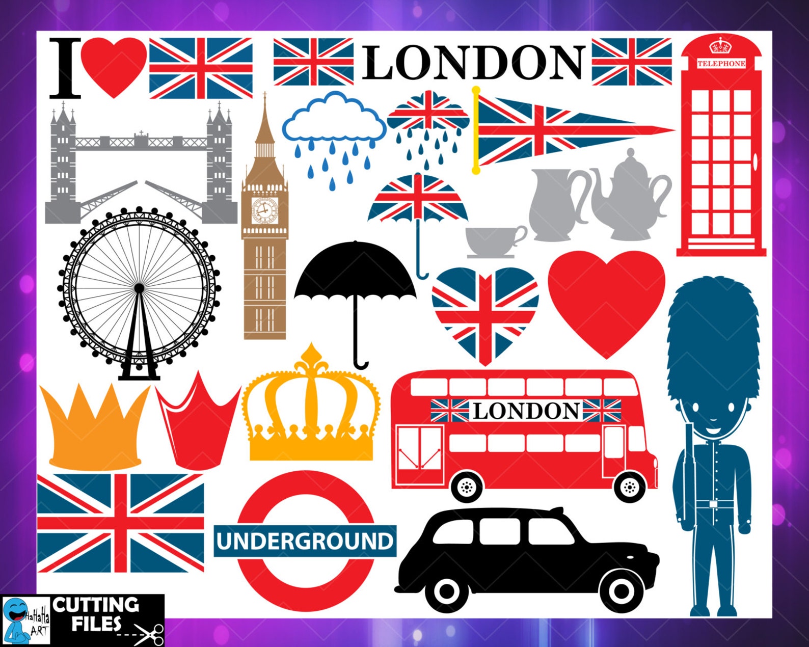 Cutting Files Monogram London SVG Eps Png Jpg Dxf Digital - Etsy