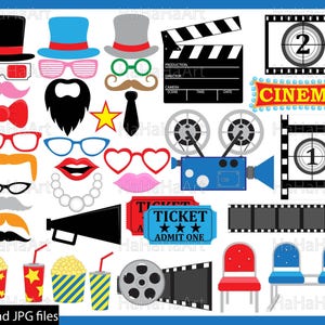 Cinema Props - Cutting Files SVG JPG Digital Graphic Design Prop Photo ...