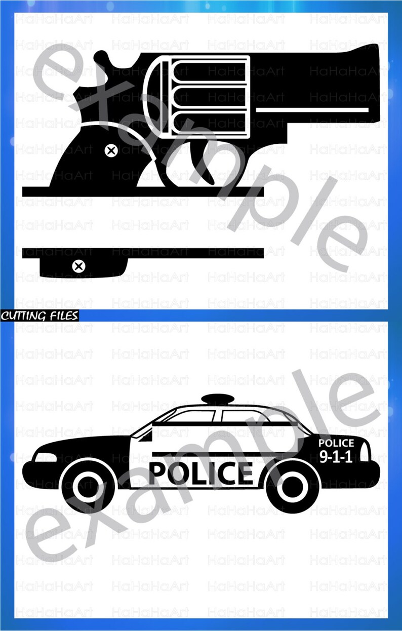Split Police Monogram Digital Cutting Files Svg Png Eps Jpg - Etsy