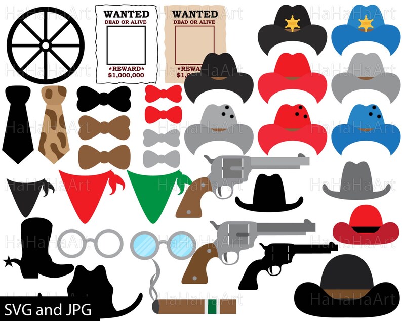 Props Cowboy Instant Download Digital Cutting Files SVG JPG - Etsy