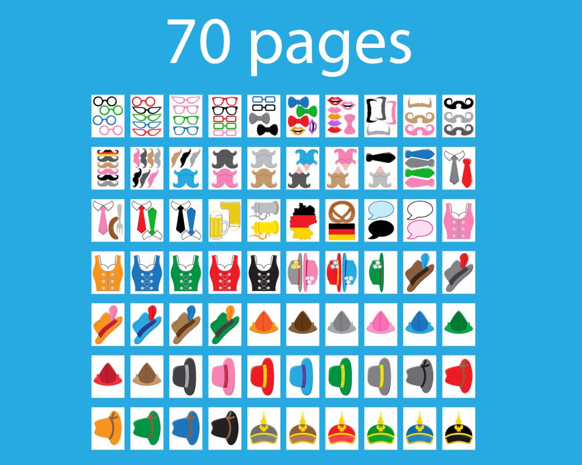 Germany Props Oktoberfest Cutting Files SVG JPG Digital | Etsy