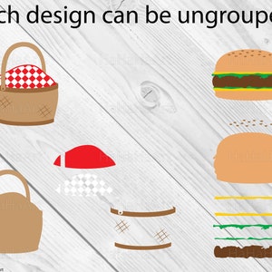Picnic - Clipart / Cutting Files Svg Png Jpg Dxf Eps Digital Graphic ...