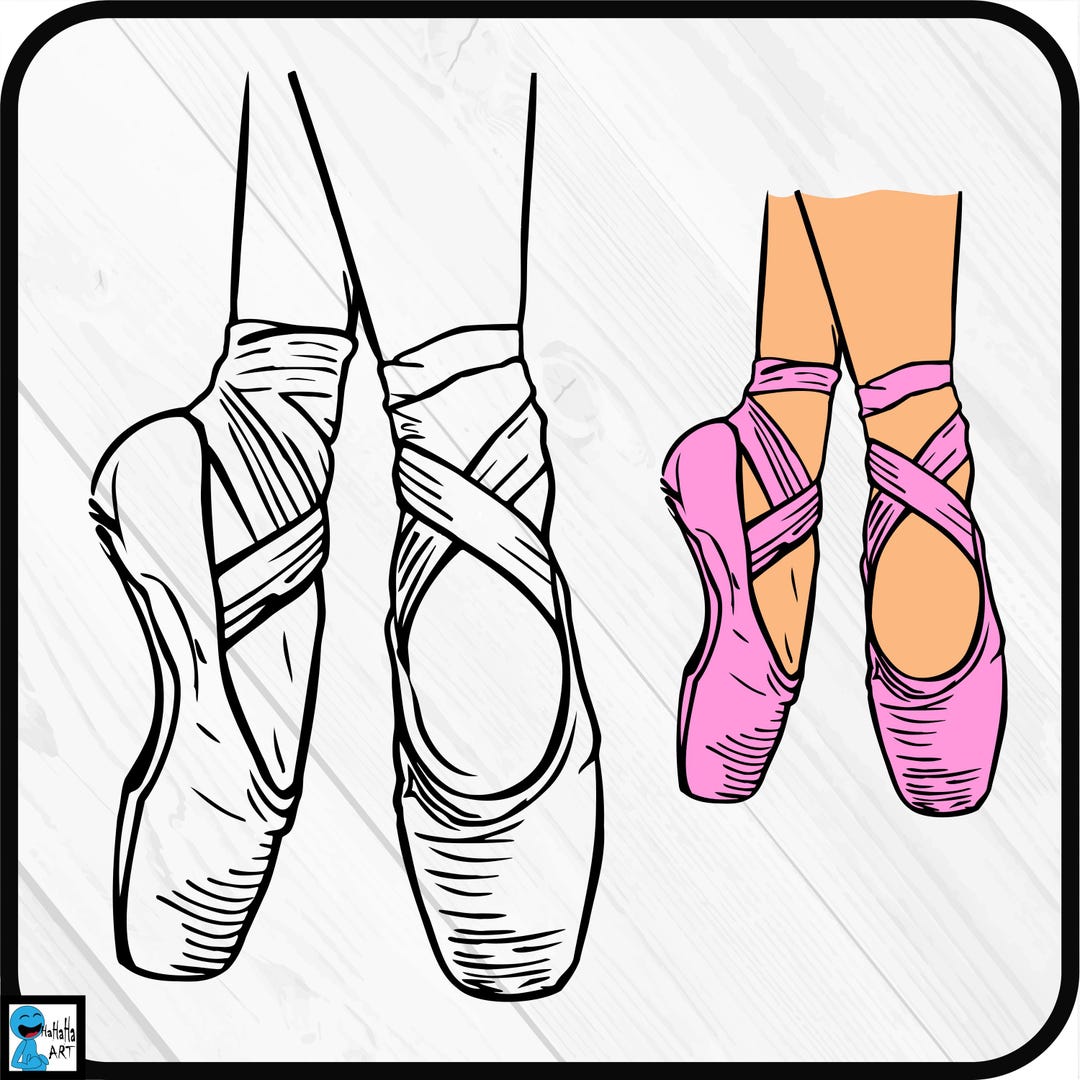 Ballet Shoes - Clipart / Cutting Files Svg Png Jpg Eps Dxf Digital ...