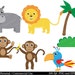 Safari Animals Set Clipart Digital Clip Art Graphics Personal ...