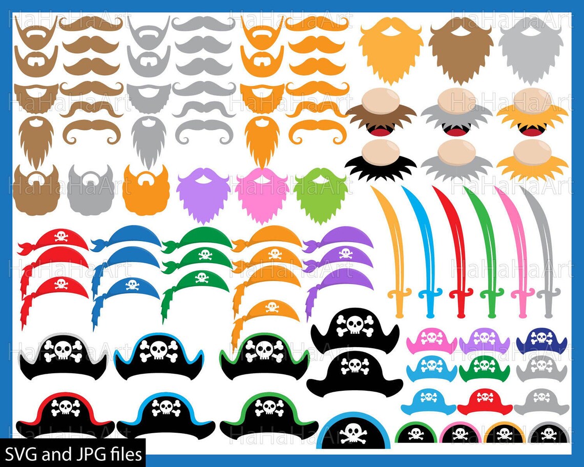 Pirates Props Cutting Files SVG JPG Digital Graphic Design - Etsy