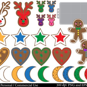Christmas Cookies Set Clipart - Digital Clip Art Graphics, Personal ...