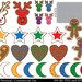 Christmas Cookies Set Clipart Digital Clip Art Graphics, Personal ...