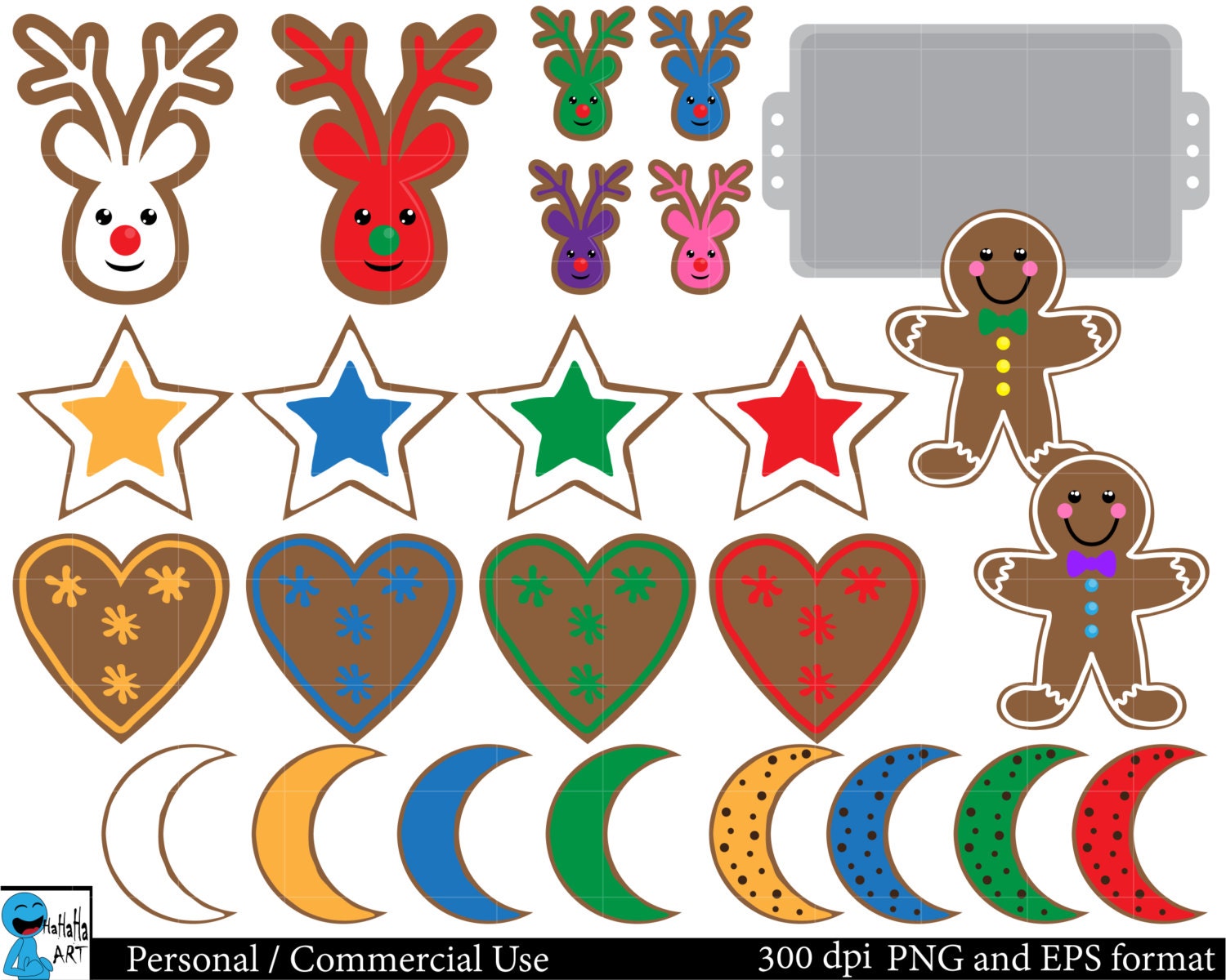Christmas Cookies Set Clipart - Digital Clip Art Graphics, Personal ...